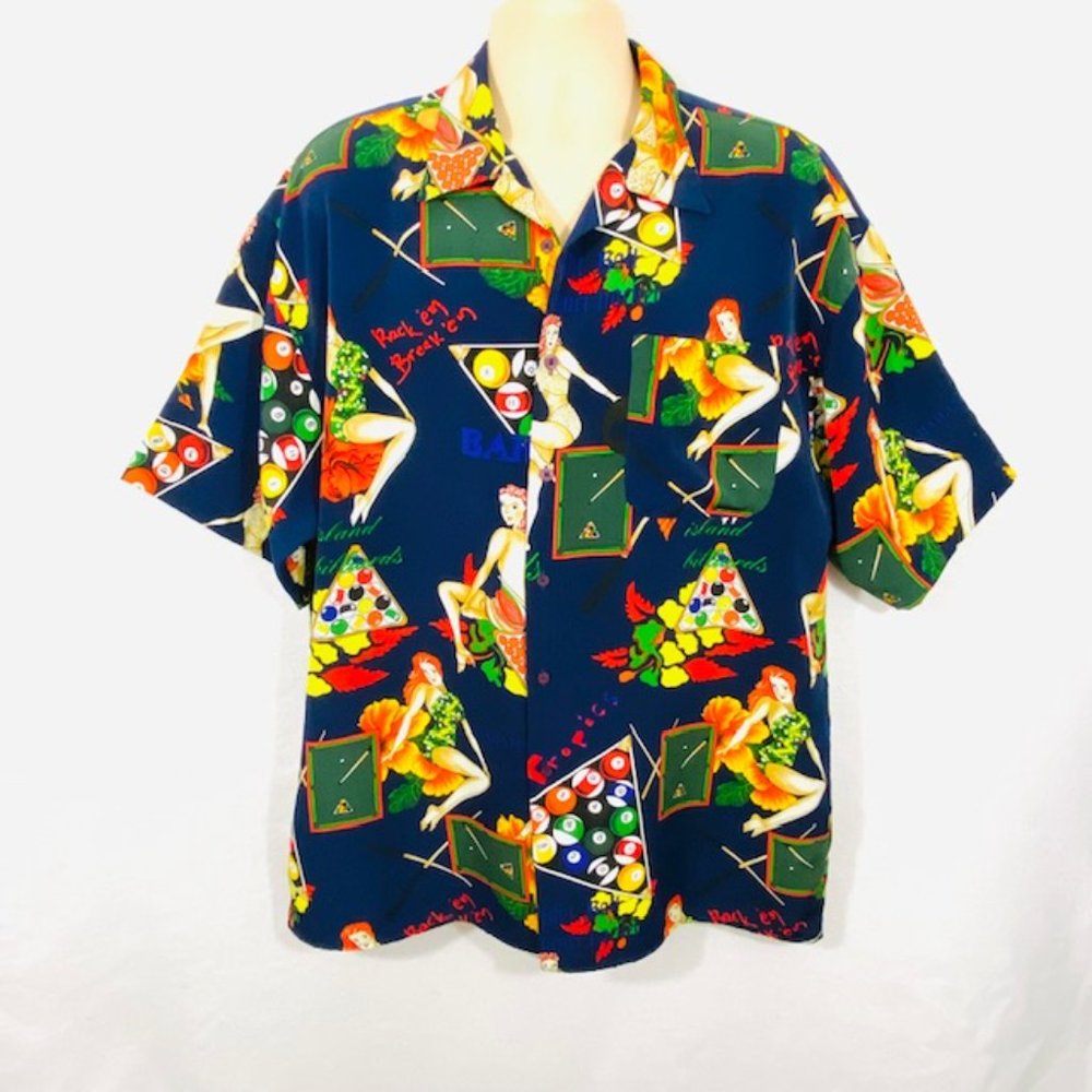 Koman Sport Vintage Pin Up Girl Billiard Hawaiian Sty… - Gem